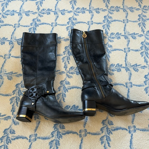 Tory Burch | Shoes | Tory Burch Black Leather Boots | Poshmark